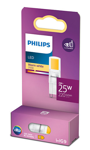 1x Philips LED Capsule (2W (25W), G9, warm wit) - Ledlampen - Lamp123.nl